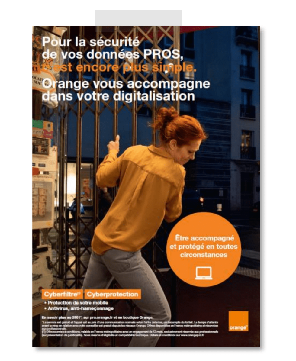 Publicité | Orange | Dépose ciblée d'affiches A3